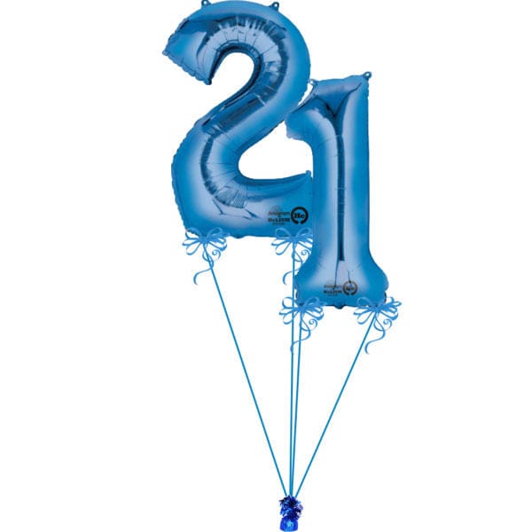 Blue Giant Numbers 21 – look4balloons.com