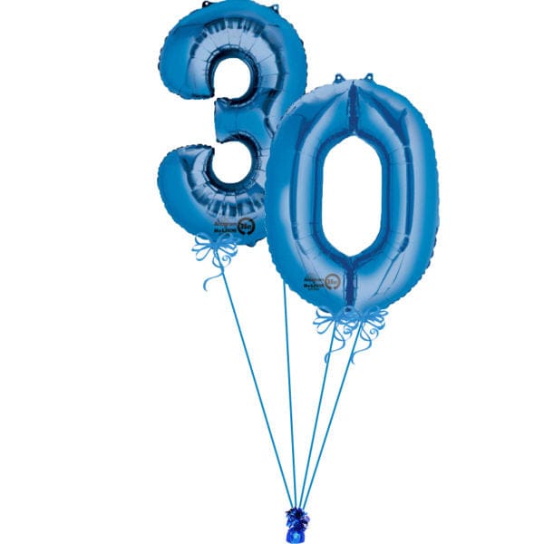 Blue Giant Numbers 30 – look4balloons.com